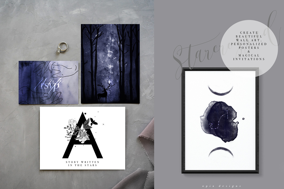 Starcrossed - Starry Design Set, an Object Graphic by Isabelle Salem