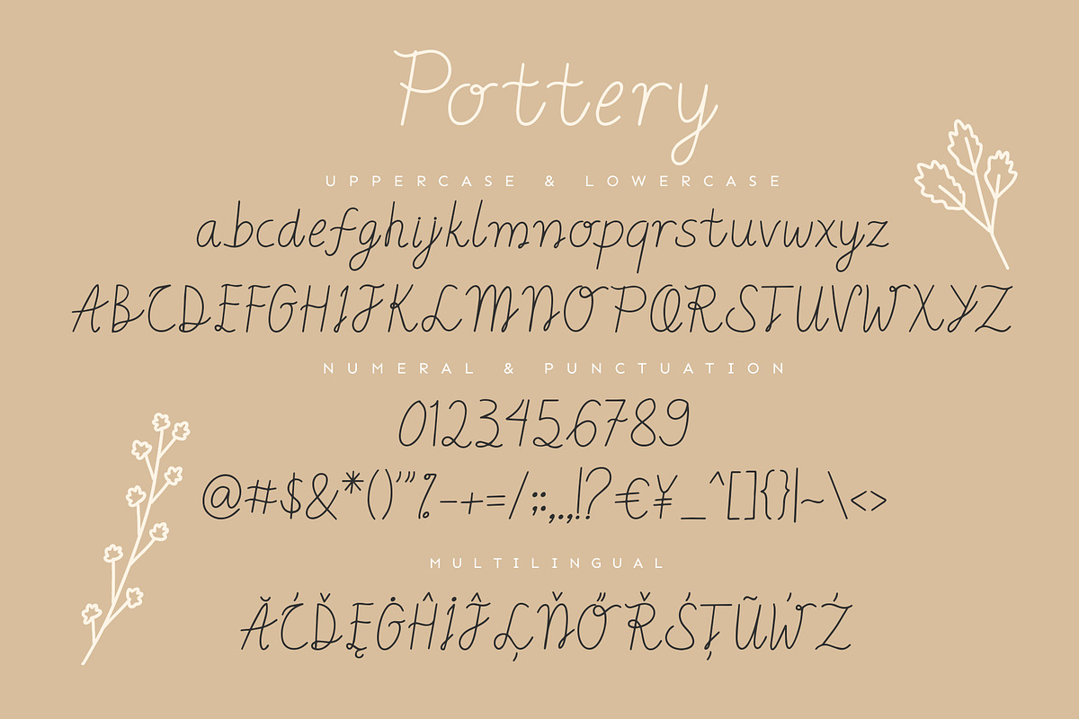 Pottery Handwritten Script Font