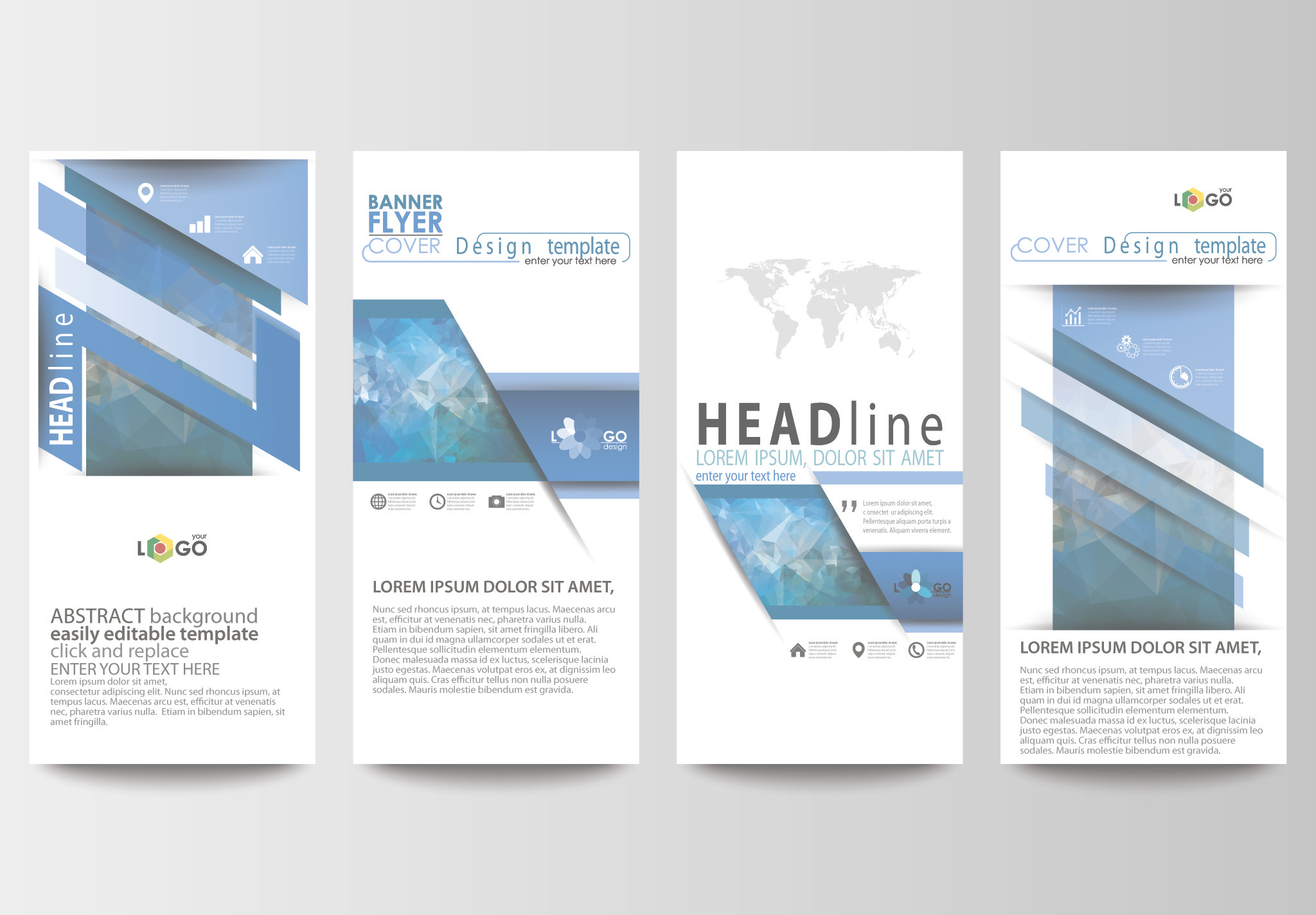 Vertical flyers v.1 | Flyer Templates ~ Creative Market