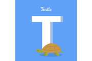 Animals Alphabet. Letter - T, an Animal Illustration by robuart