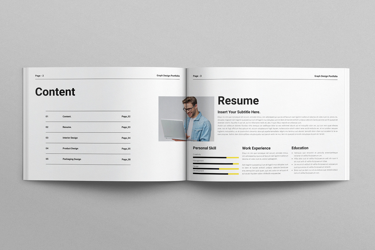 Graphic Design Portfolio Template, a Brochure Template by E-Type