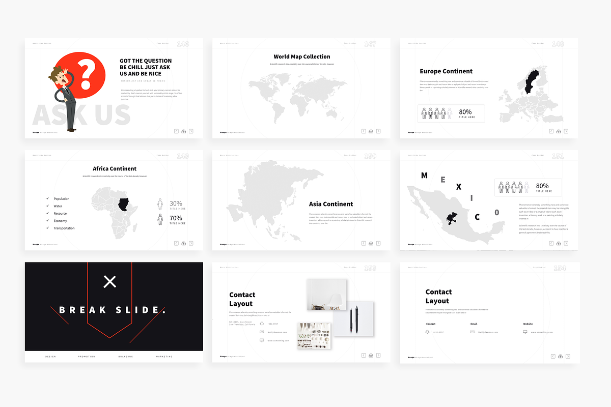 Hope White Powerpoint Template