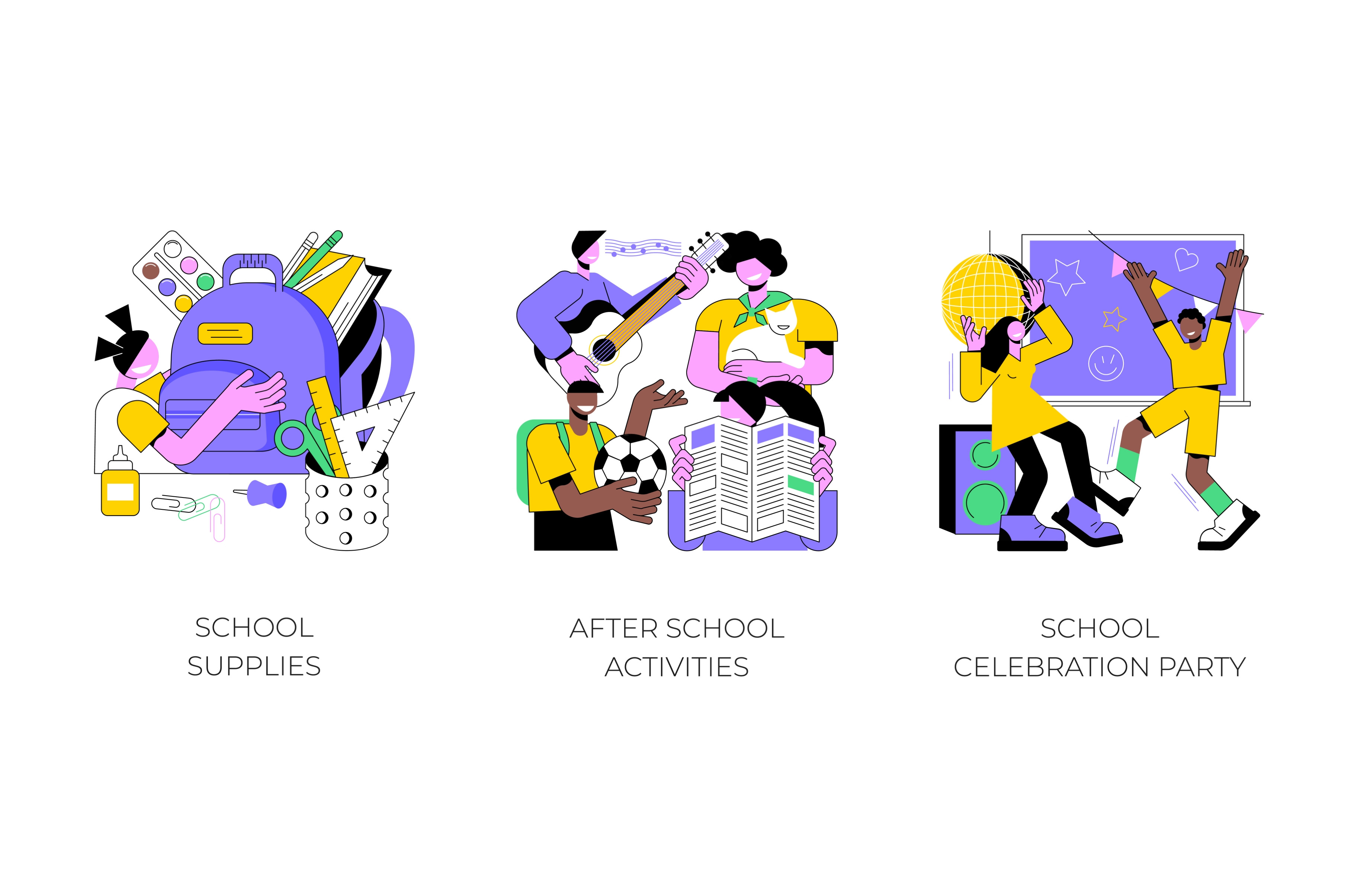 School year abstract concept vector, an Education Illustration by ...