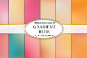 digital paper gradient color blur, a Texture Graphic by Artnoy