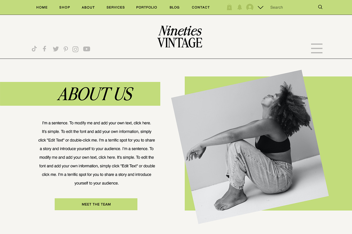 Retro Wix Website Template