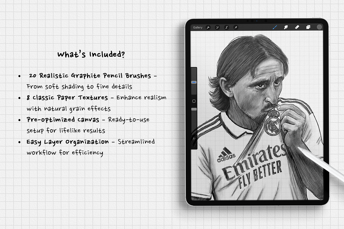 Procreate Graphite Pencils Set