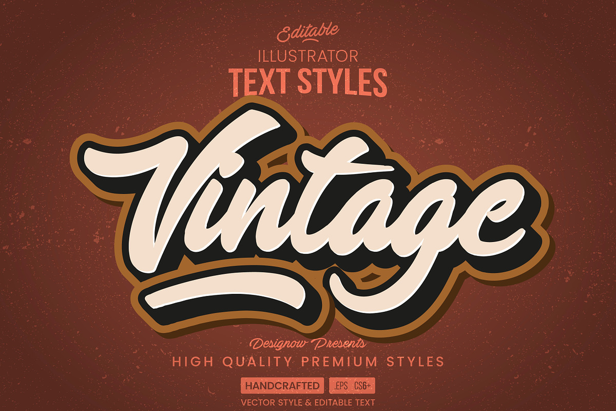 Retro & Vintage Text Style, a Layer Style Add-On by Designow Group