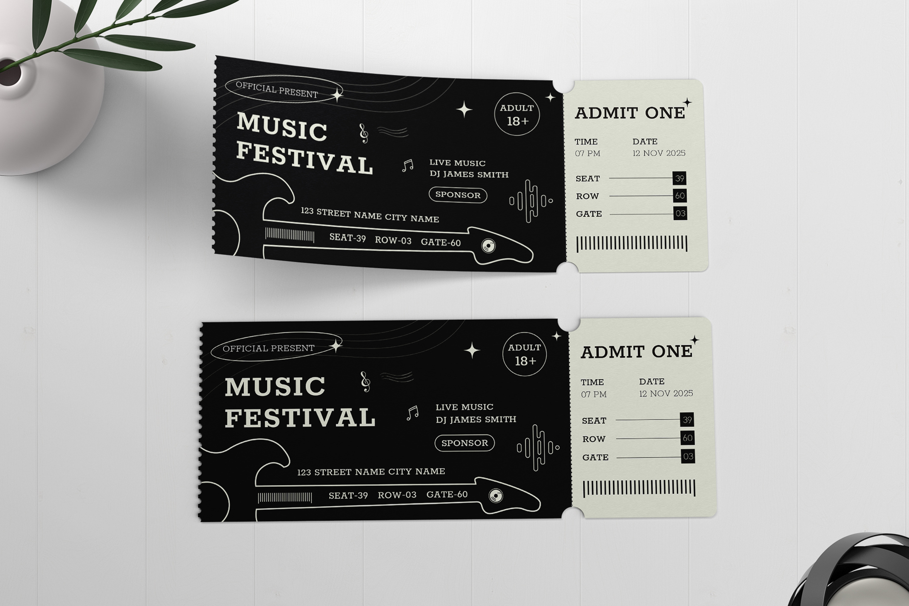Party Event Ticket Design Template