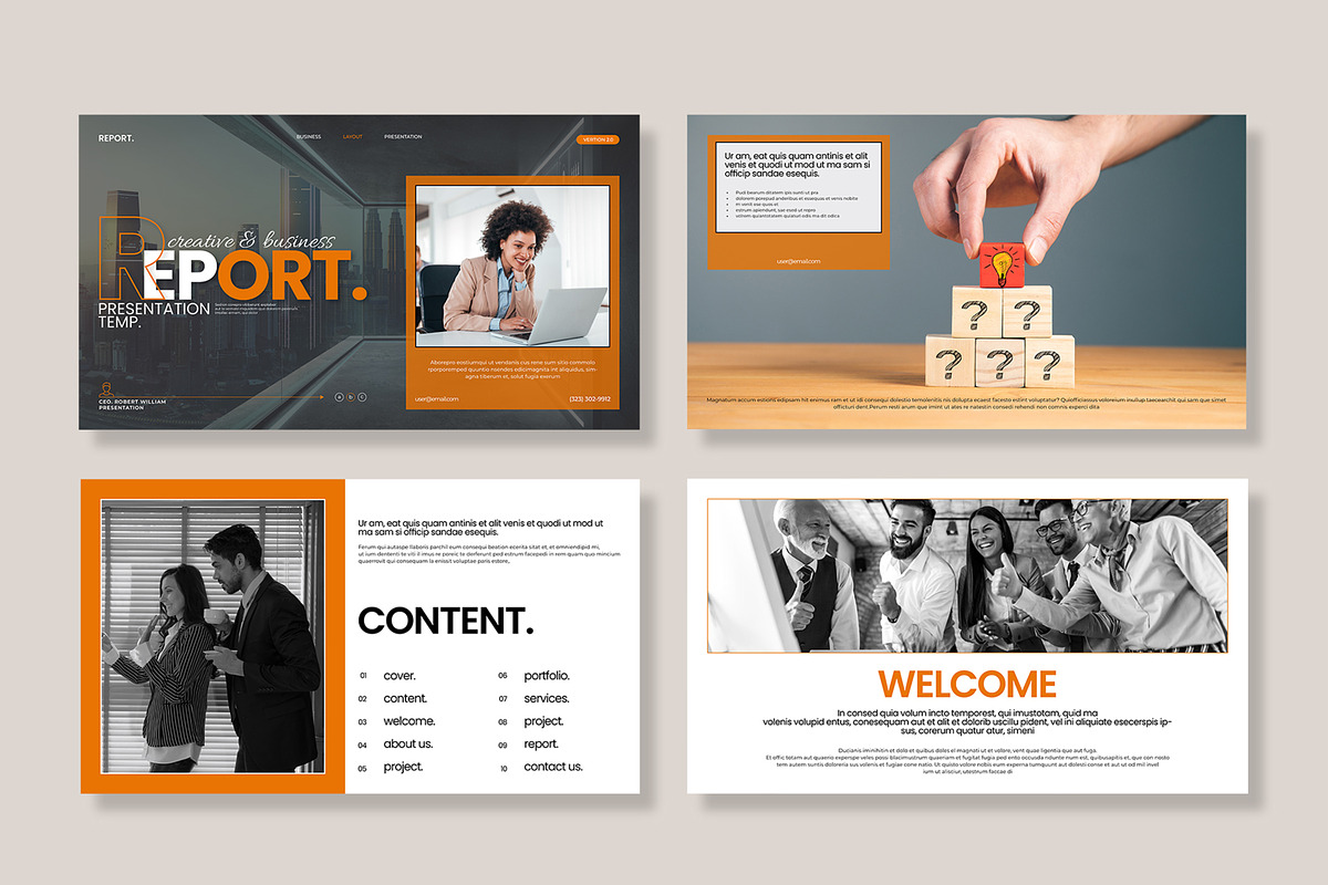 Business Report Presentation Design
