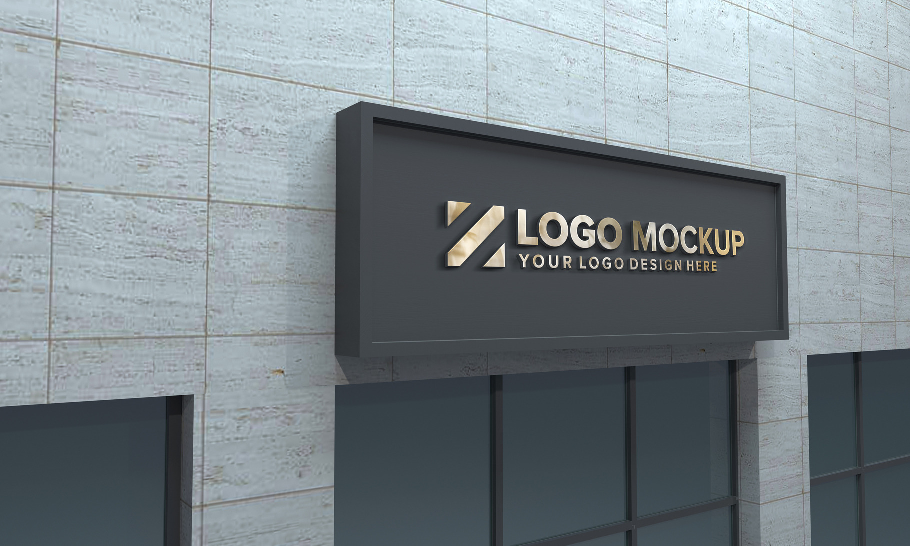 Logo Mockup Store Sign façade, a Product Mockup by shahsoft