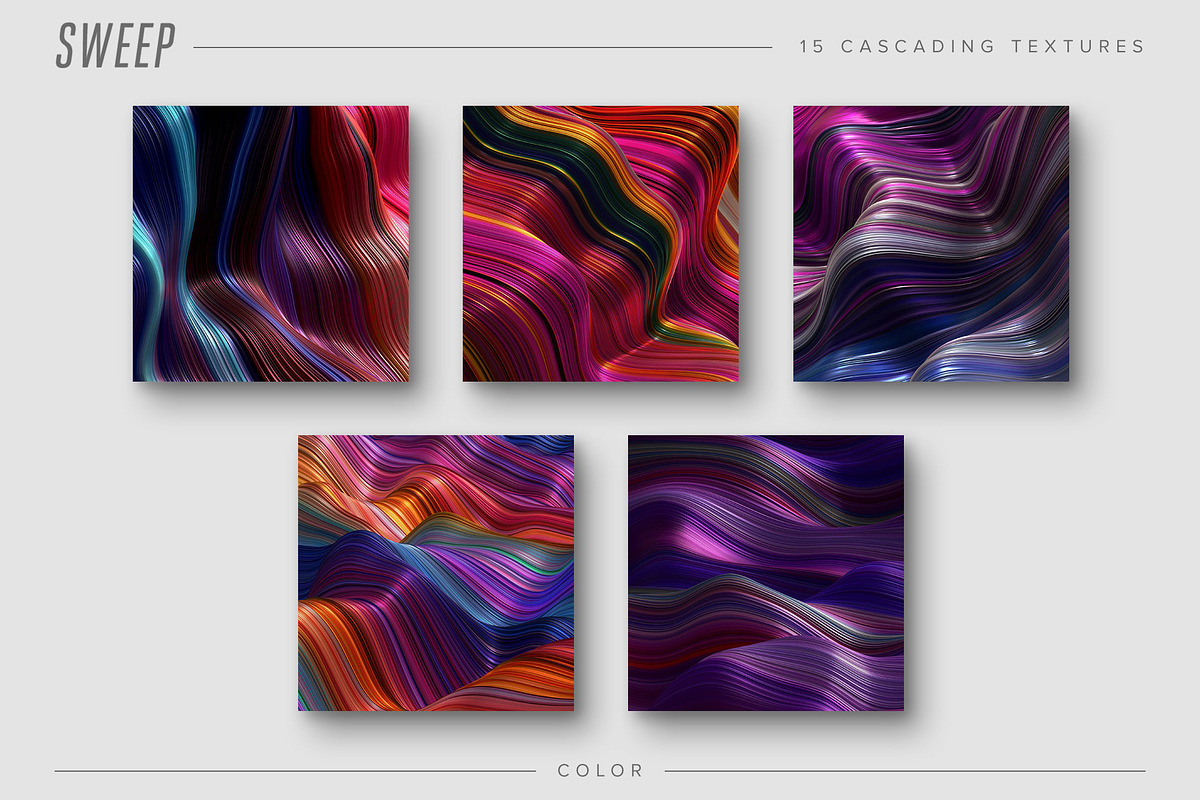Fluid Lines Texture Bundle, a Texture Graphic by Chroma Supply