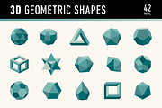 3D Geometric Shapes, a Graphic by Alex Roka