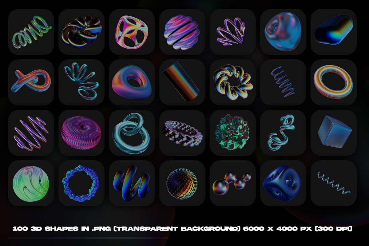Volume - 3D Shapes & Forms, a Wallpaper Graphic by saintricchi