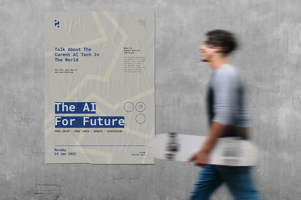 AI Technology Poster, a Flyer Template by Neermana