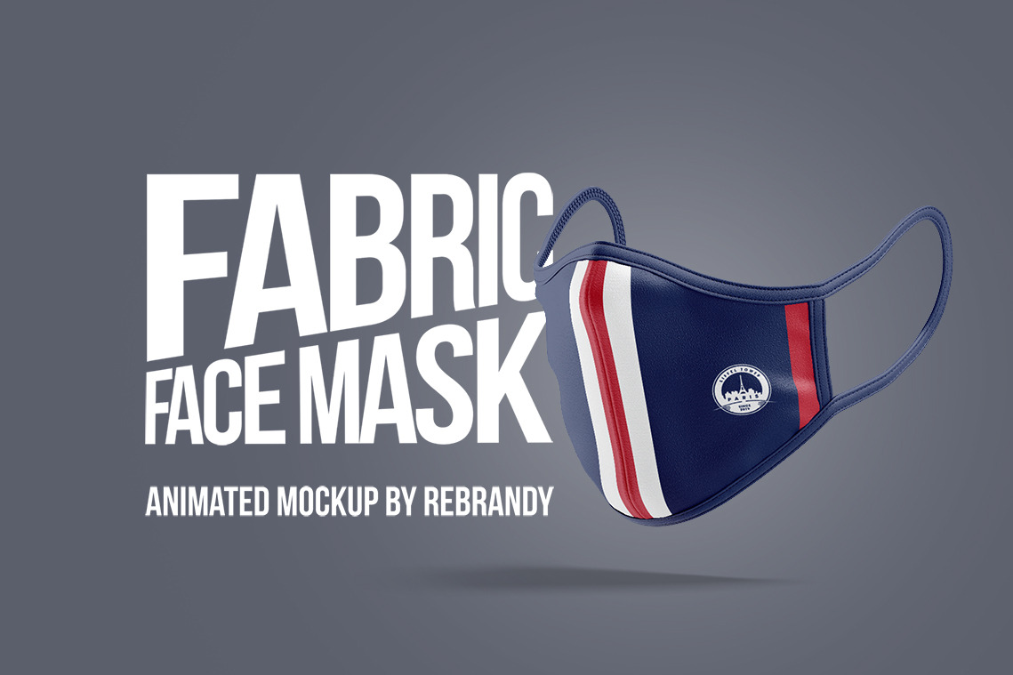 Fabric Face Mask Animated Mockup, a Graphic by rebrandy