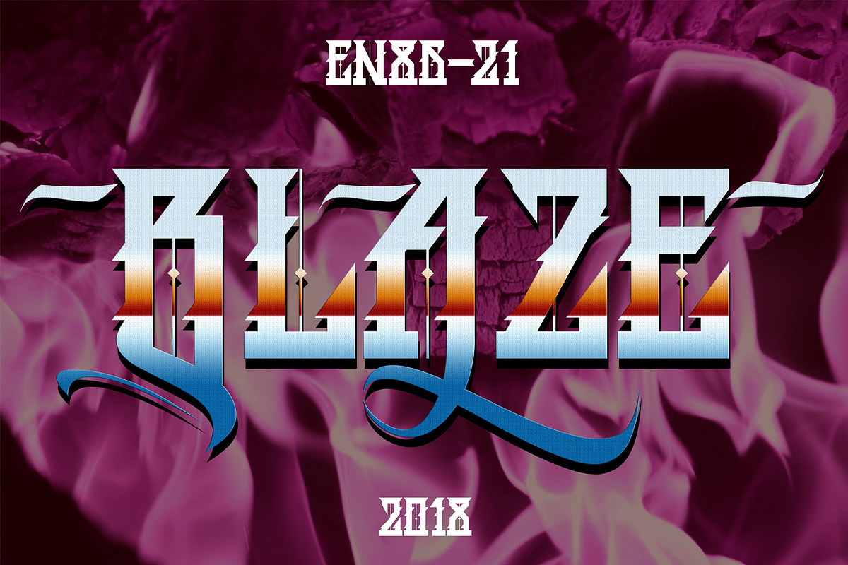 BLAZE, a Blackletter Font by EN86-21