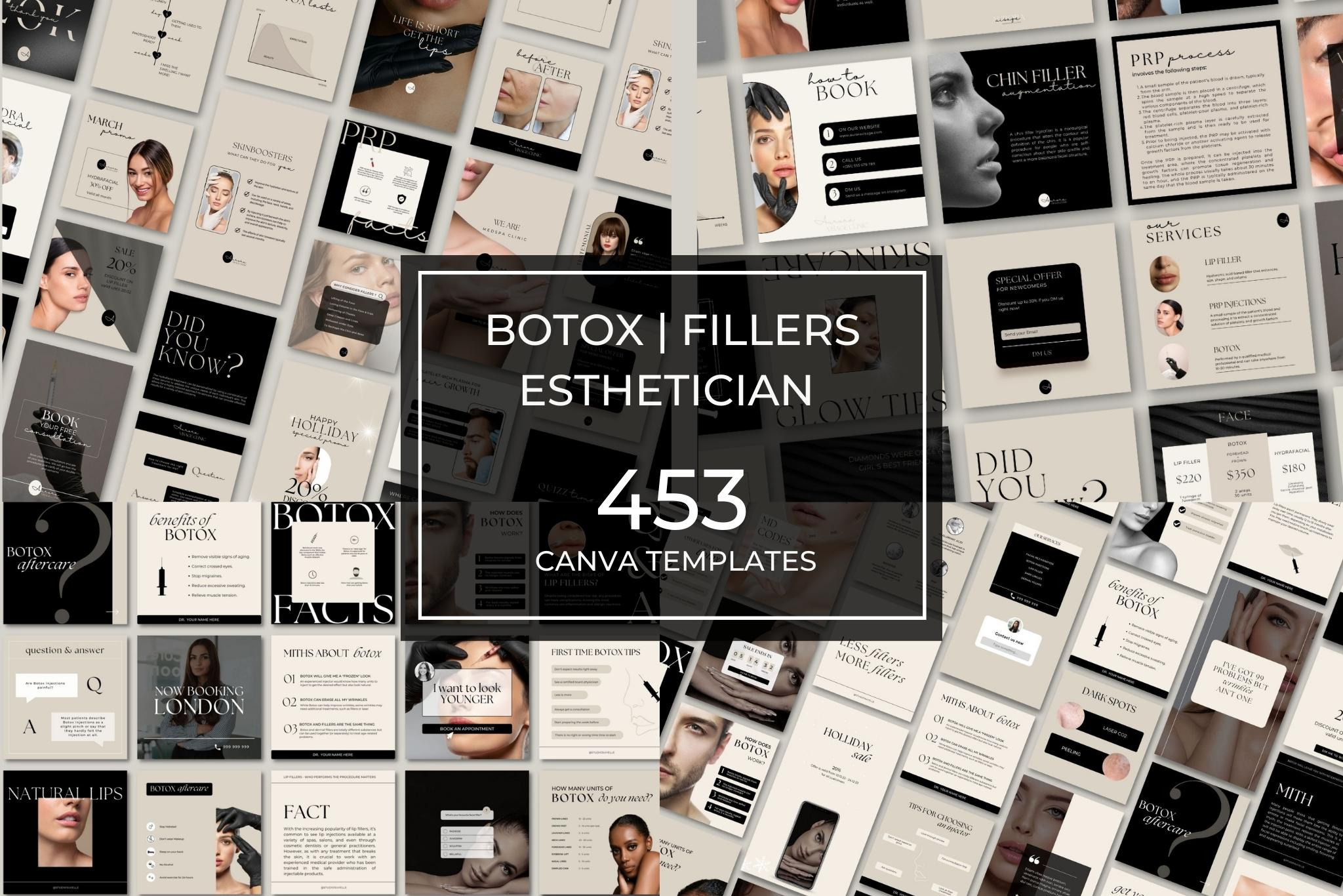 BOTOX & FILLERS BUNDLE Canva, a Social Media Template by Studio Suvelle