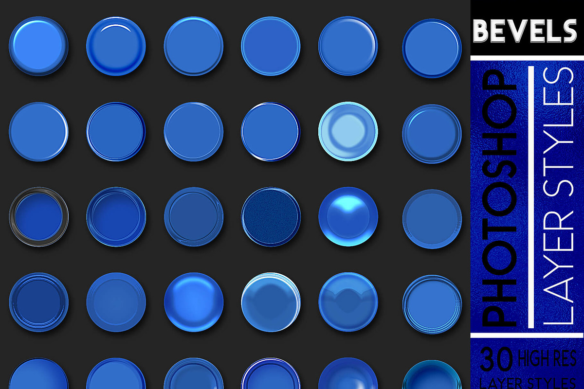 Bevel Text Effect Layer Styles, a Layer Style Add-On by Posh Papers ...