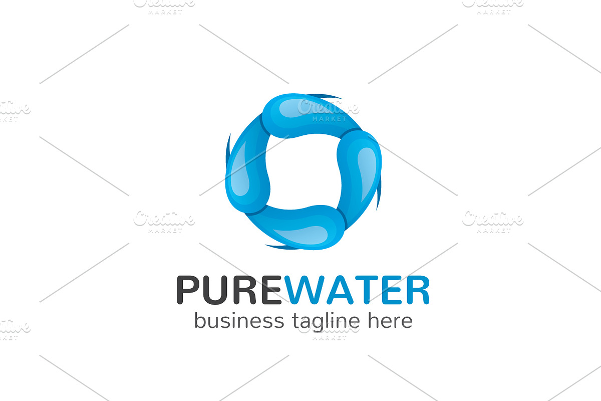 Pure Water Logo, a Branding & Logo Template by XpertgraphicD