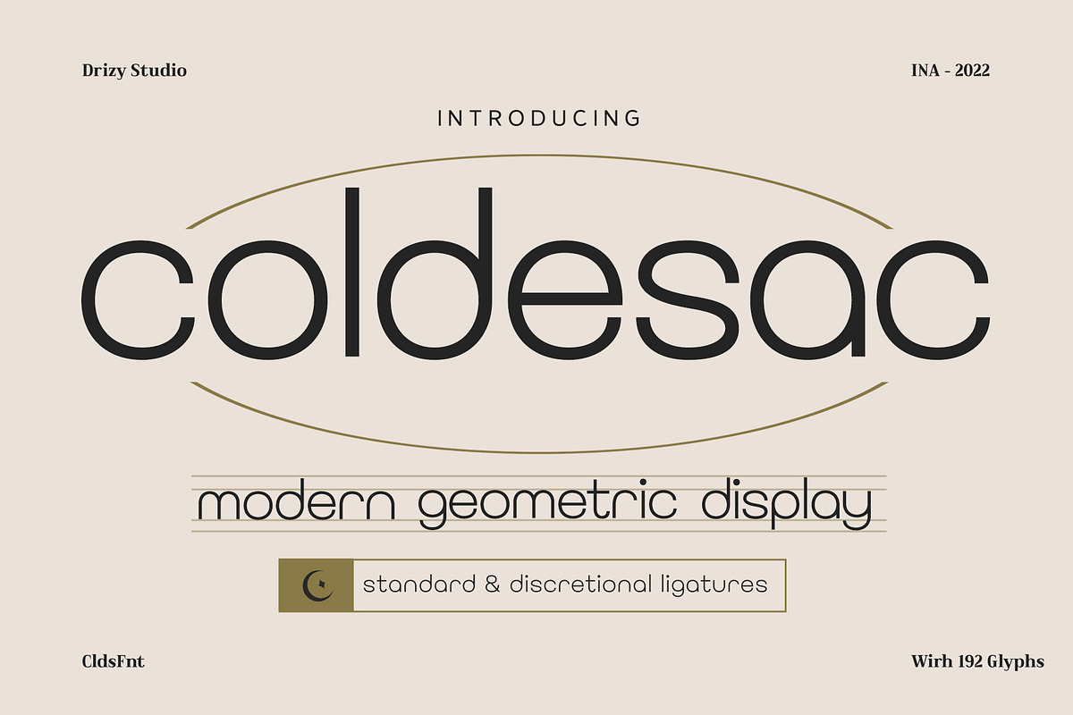 Coldesac – Modern Geometric Font, a Sans Serif Font by Drizy | Creative ...