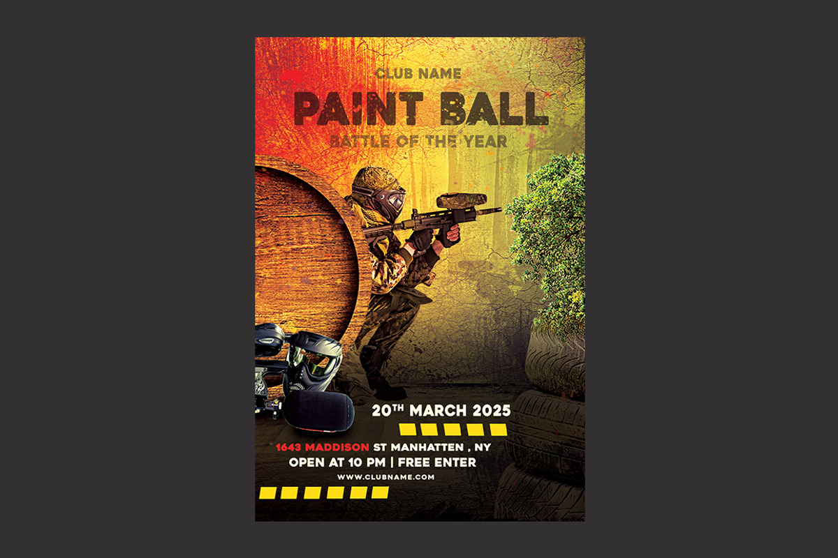 Paintball Flyer, a Flyer Template by DSGraphicDesign