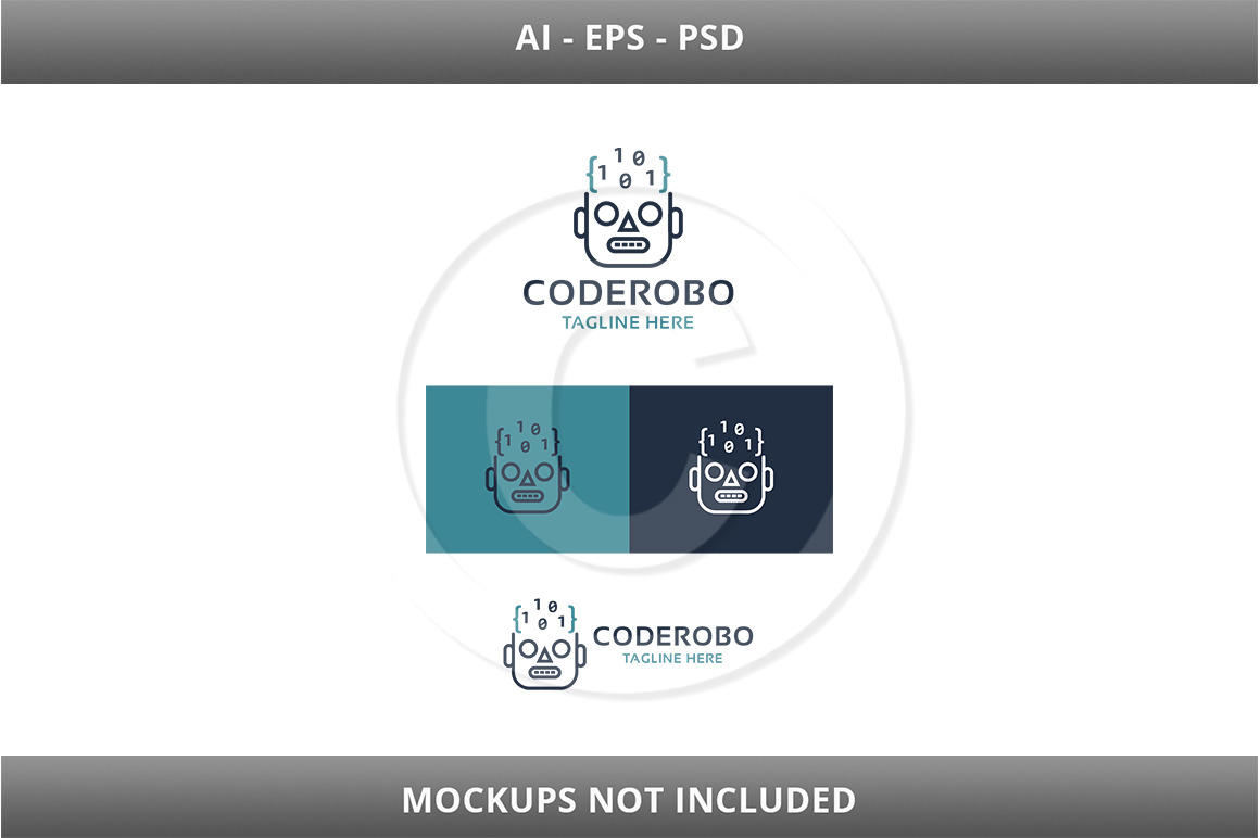 Coder Robot Logo, a Branding & Logo Template by Design_Planet