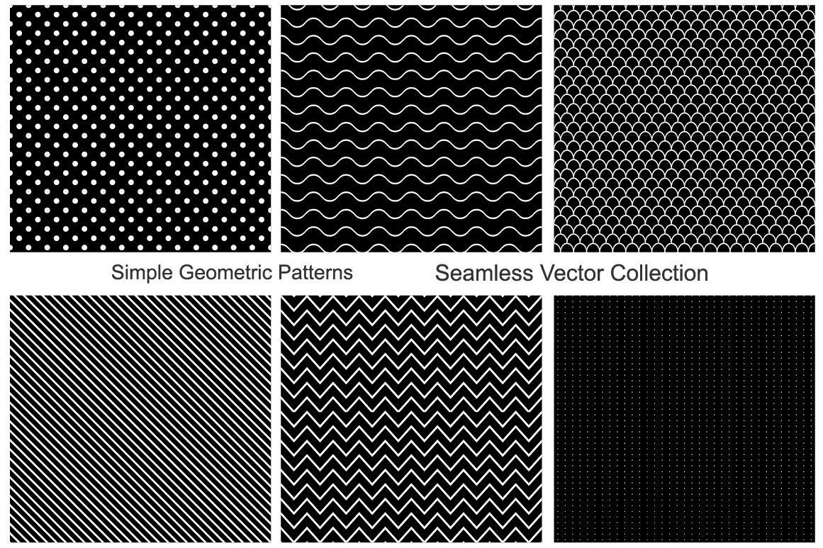 Collection of seamless patterns. B&W, a Pattern Graphic by ExpressShop