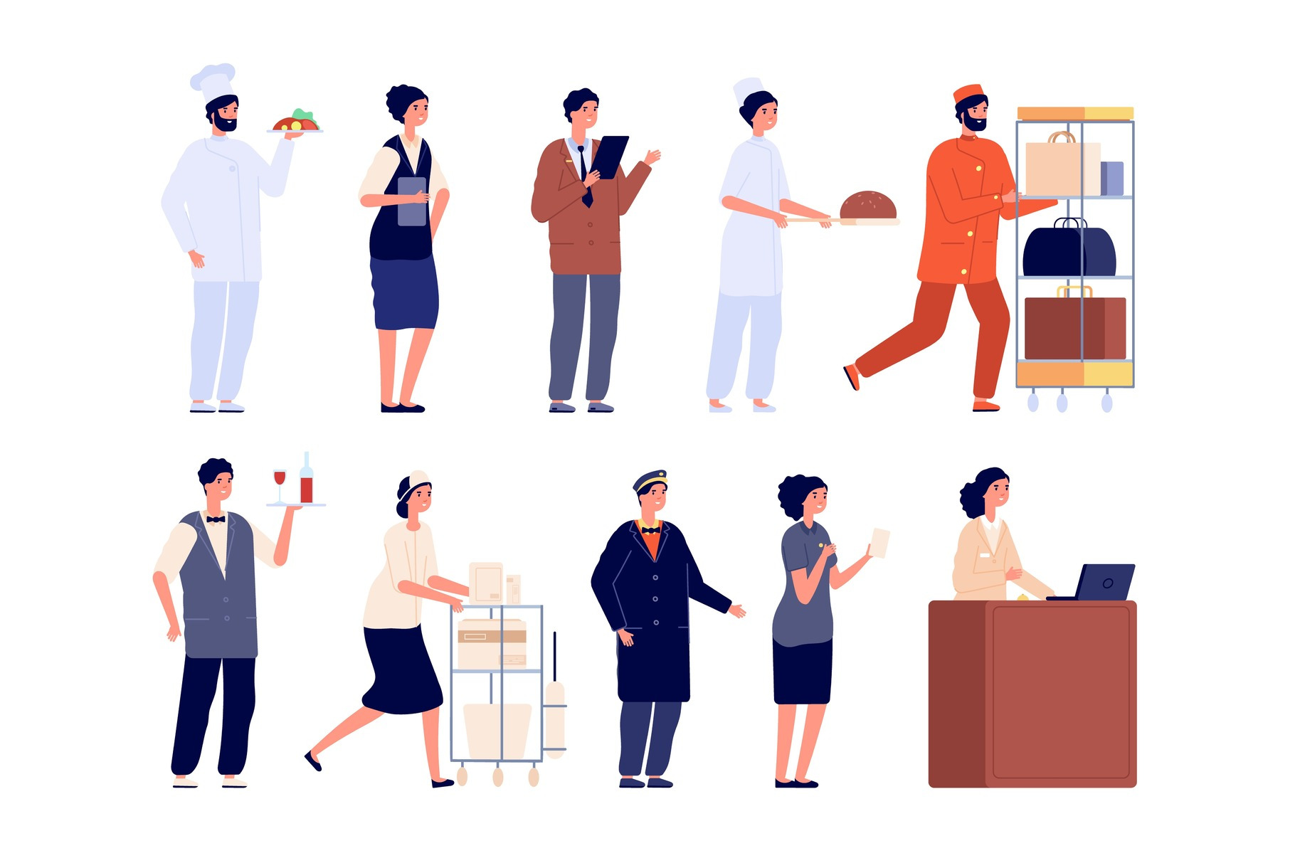 Hotel team. Worker staff | Graphics ~ Creative Market