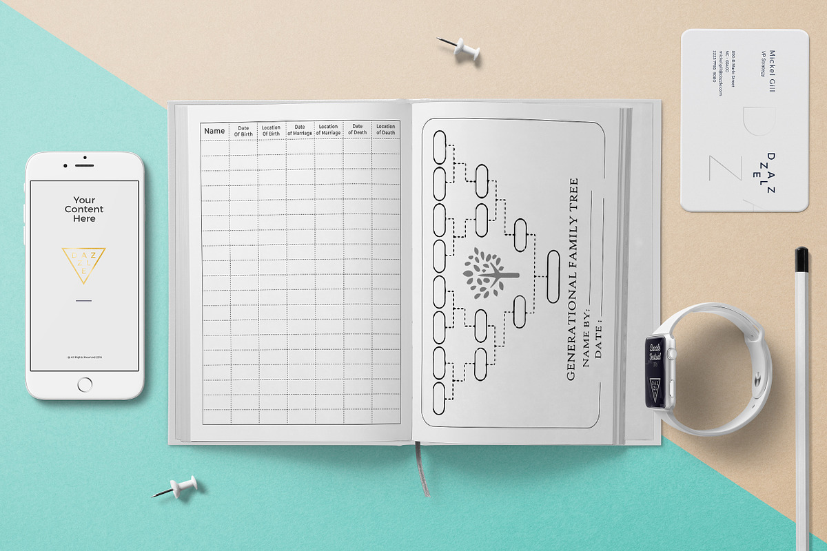 Genealogy Workbook Organizer Family, a Stationery Template by obayes