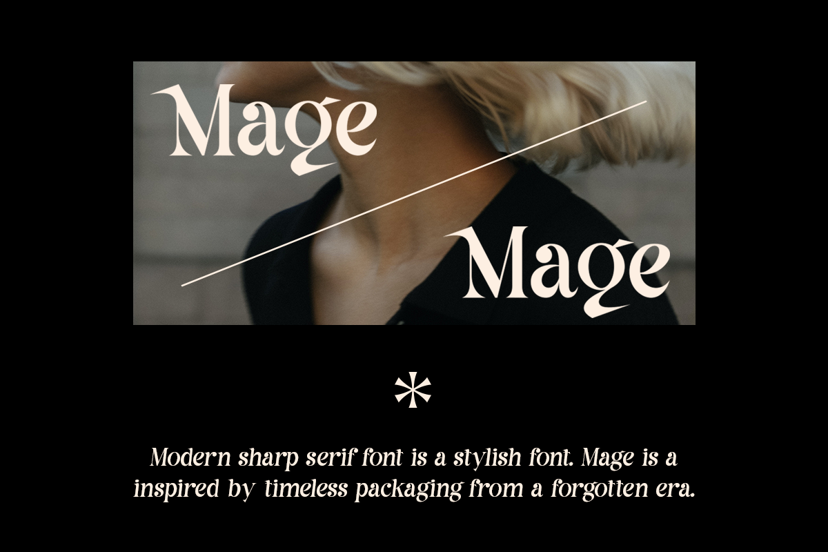Mage - Modern Sharp Serif, a Serif Font by Pandeka Studio