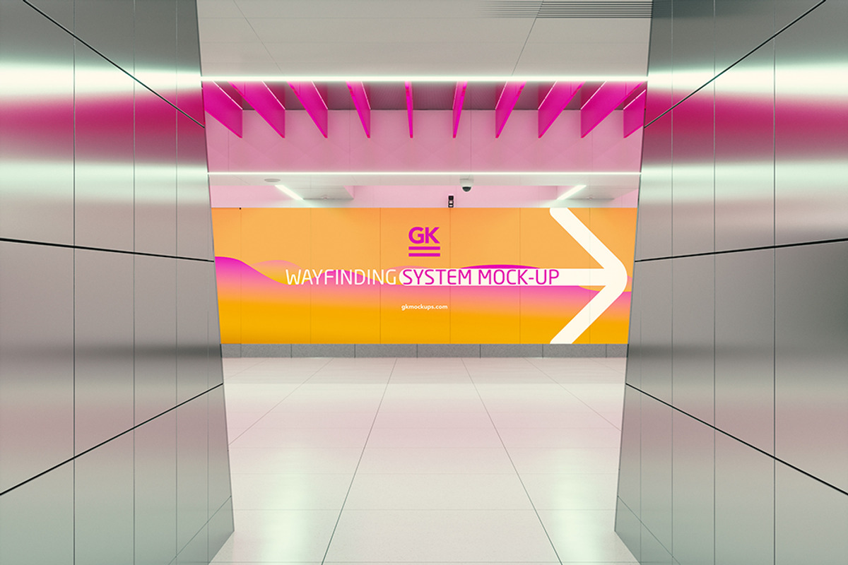 Navigation / Wayfinding Mock-up, a Product Mockup by GK Creative