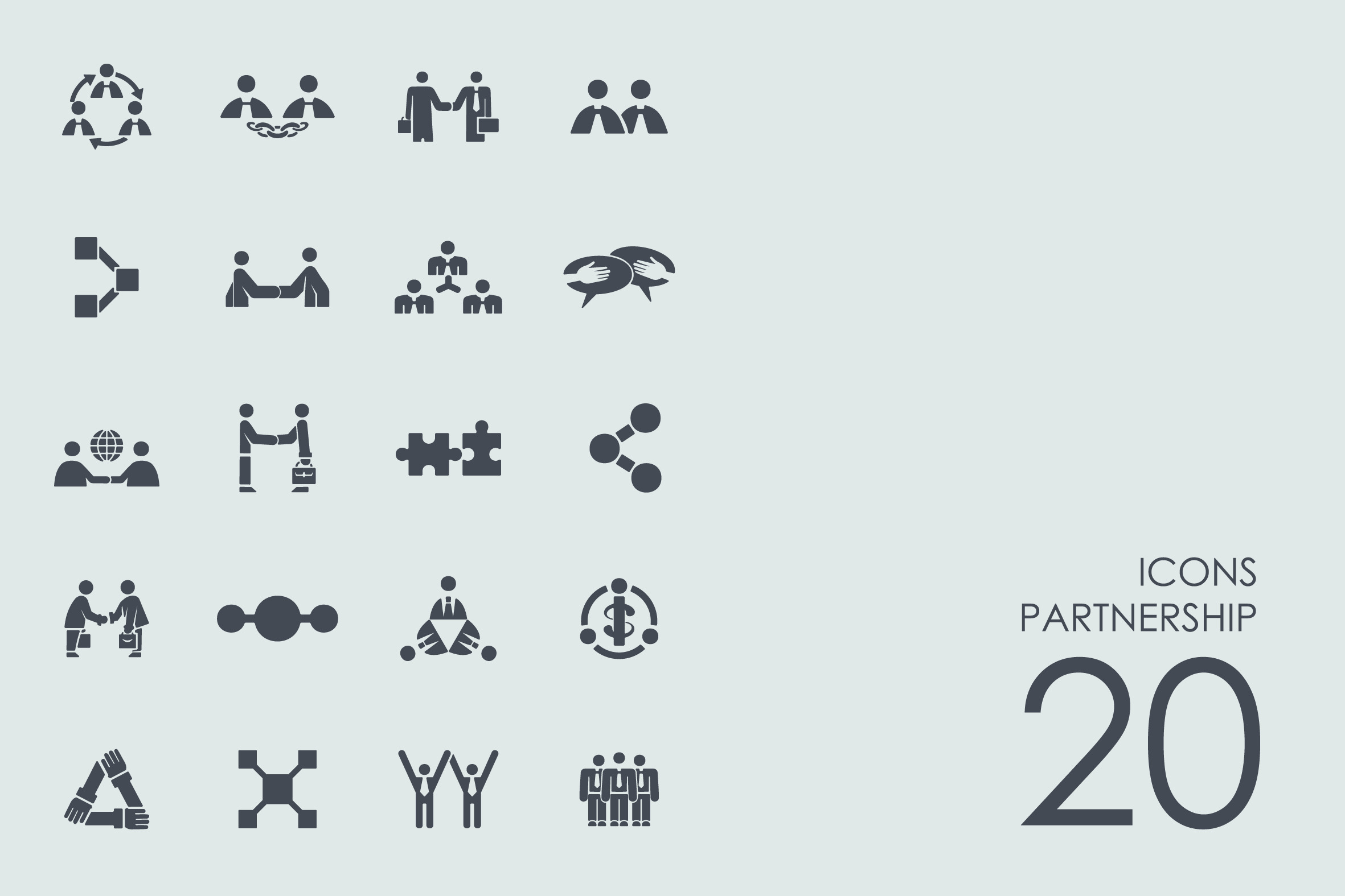 Partnership icons, an Icon by Palau | Creative Market
