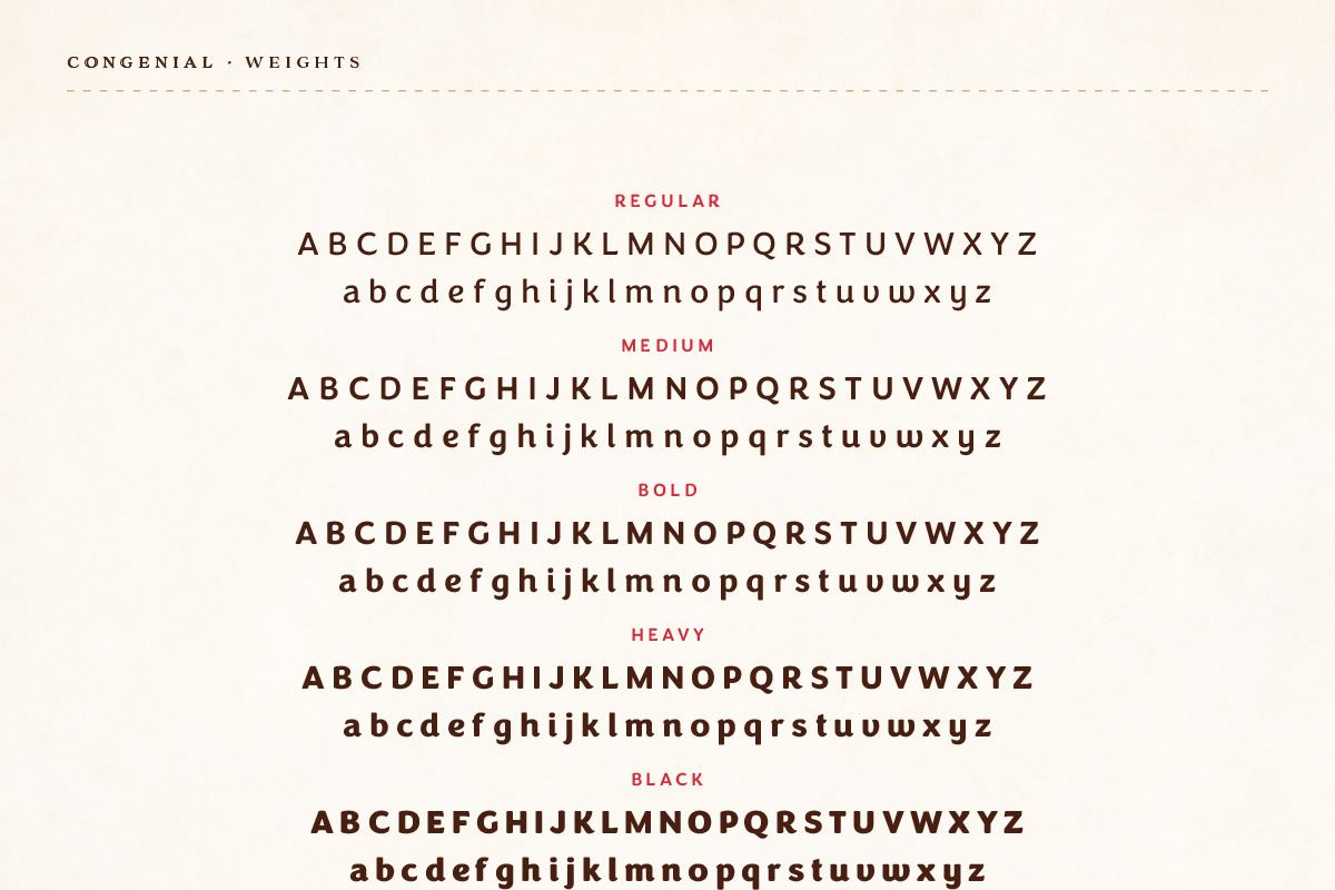 Congenial Black, a Sans Serif Font by Laura Worthington