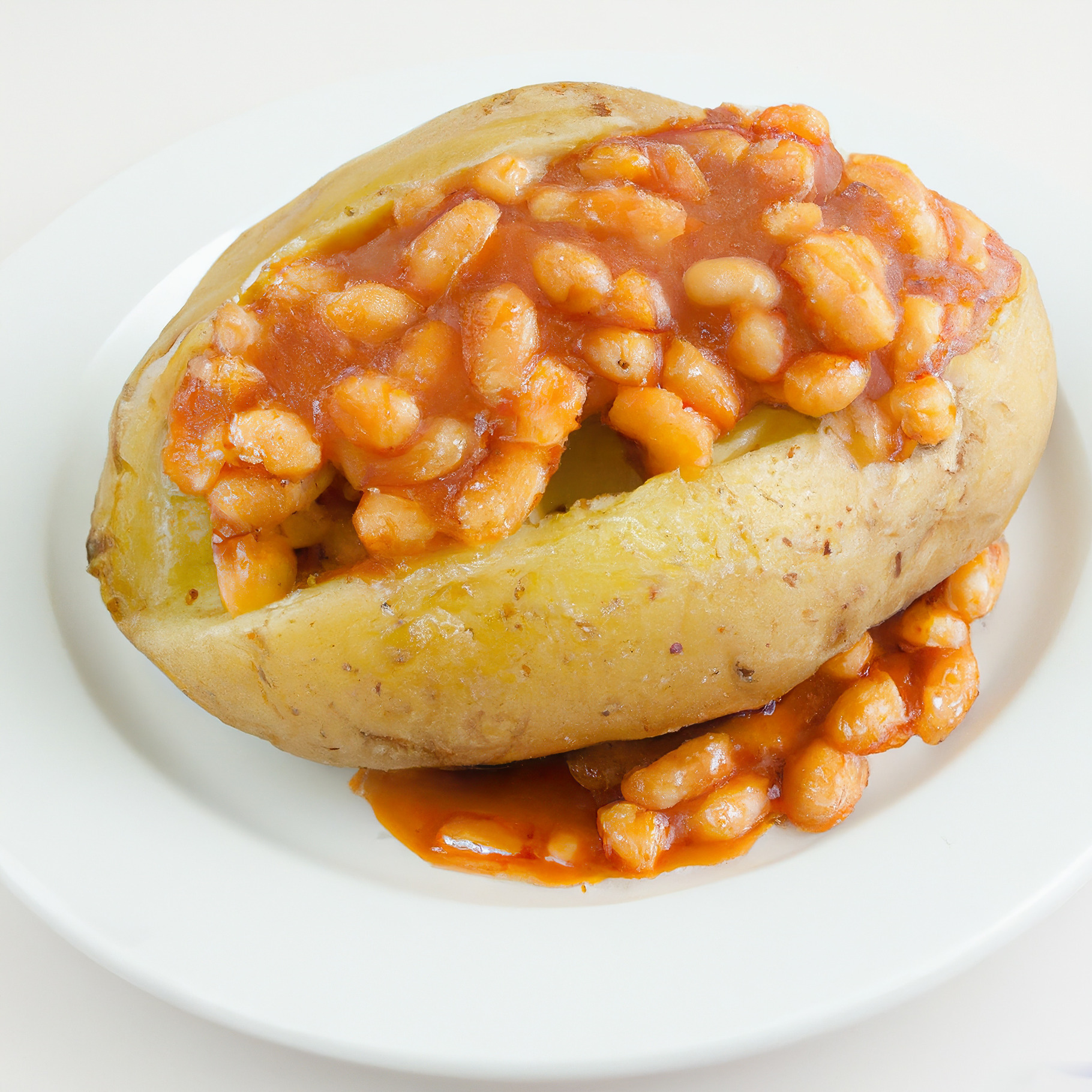 ai generated jacket potato with beans, a Photo by WorldPhotos ...