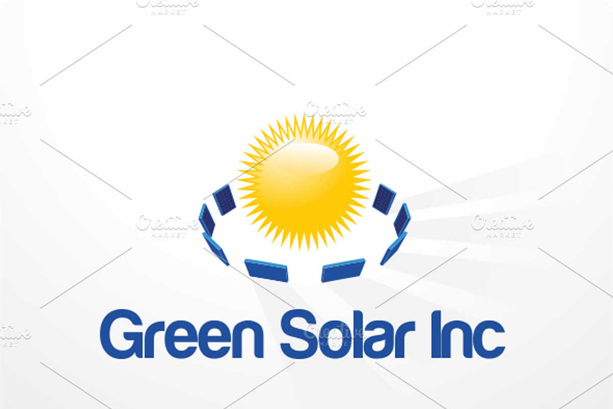 Green Solar Logo Design, a Branding & Logo Template by free2fonts
