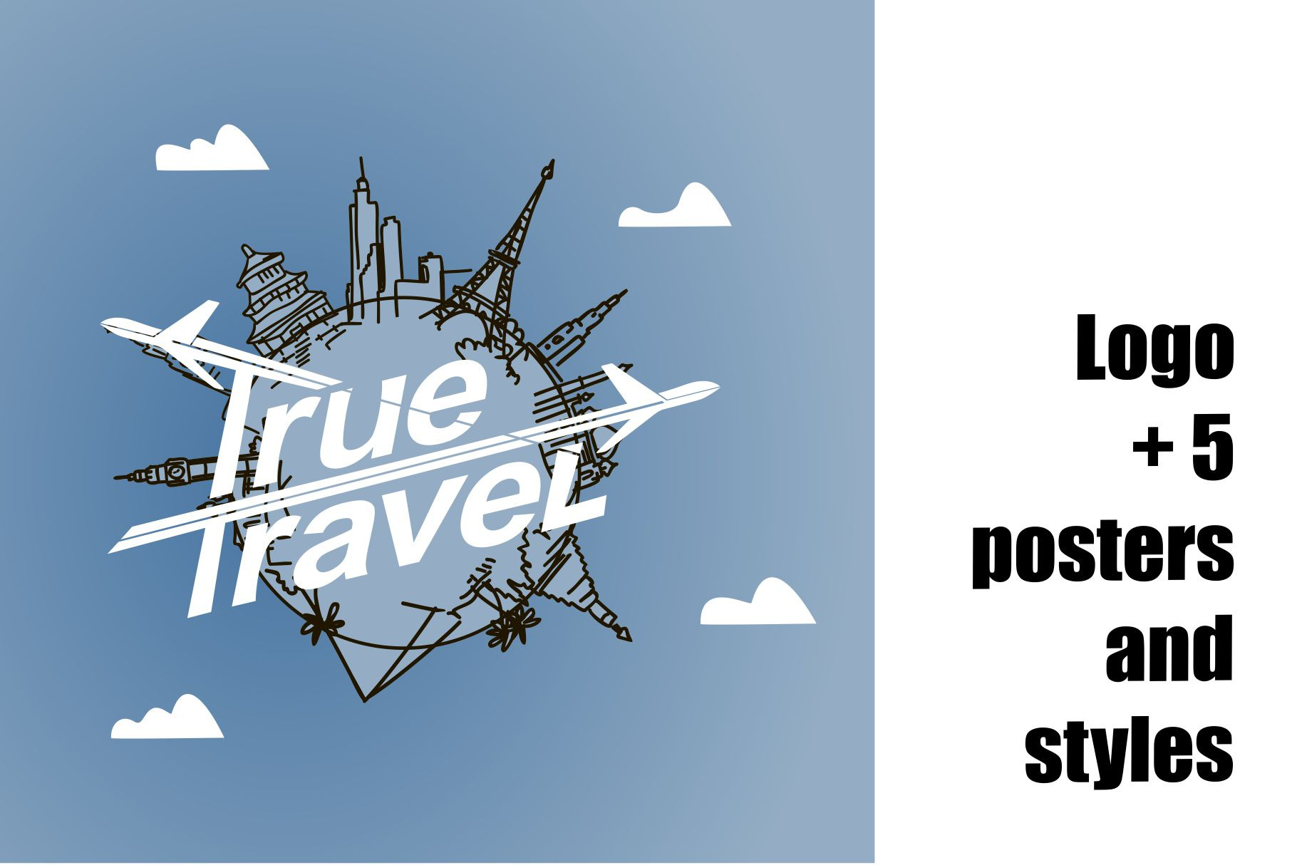 True Travel. Template for logo, a Branding & Logo Template by Pgmart