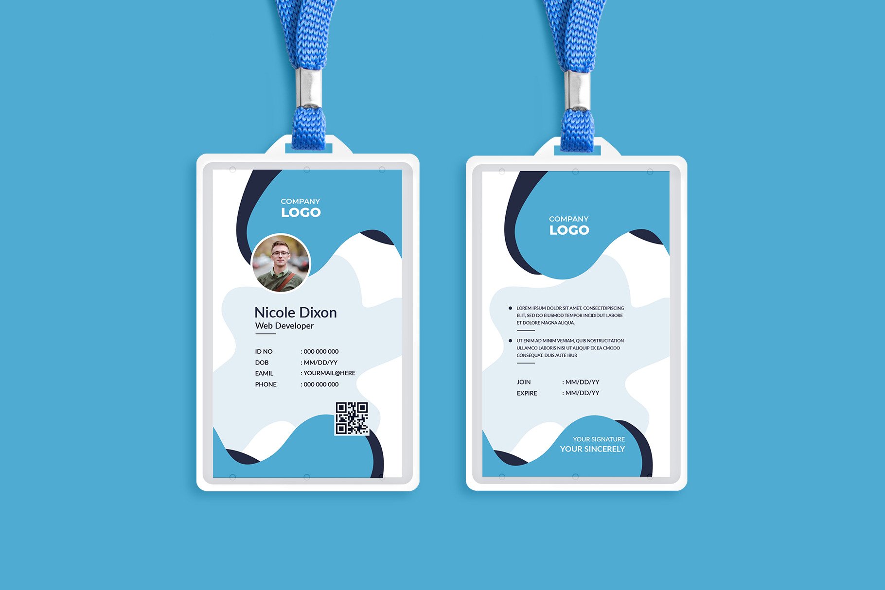 Office ID Card, a Stationery Template by Pixelpick