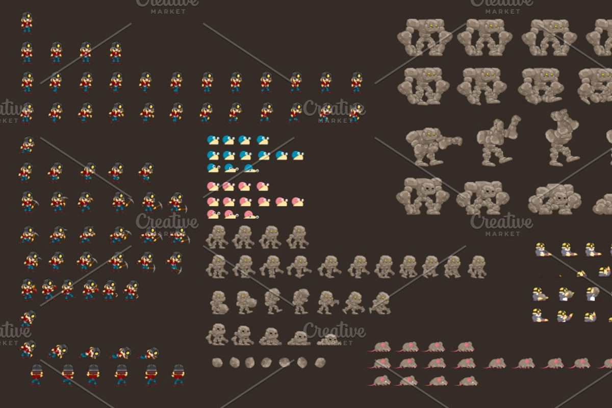 Characters Spritesheet 8, a Texture Illustration by pzUH