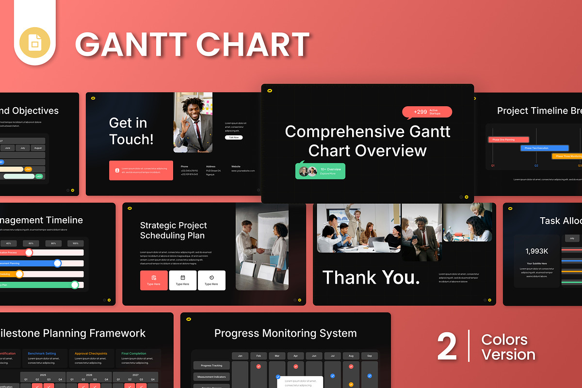 Gantt Chart Google Slides, a Presentation Template by Antstheme