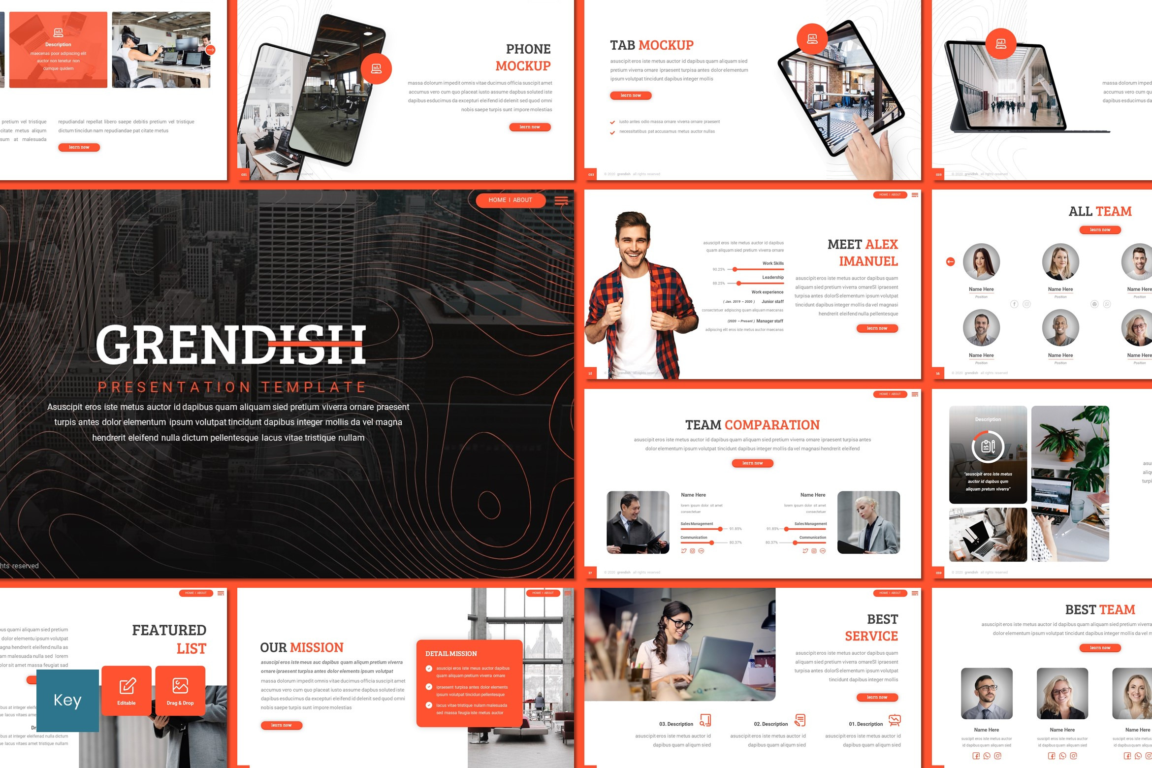 Grendish - Keynote Template, a Presentation Template by inspirasign