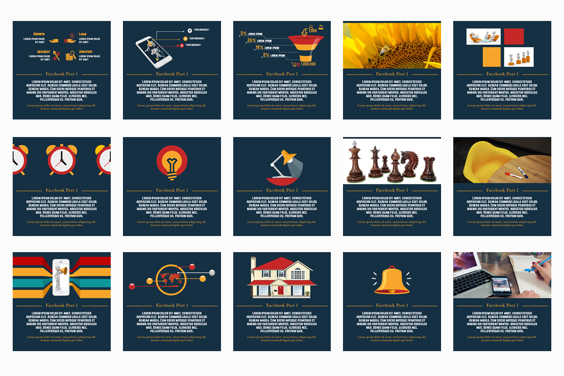 Facebook Post 1 PowerPoint template, a Social Media Template by Yes ...