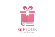 Vector book and gift logo, a Branding & Logo Template by GraphiShop