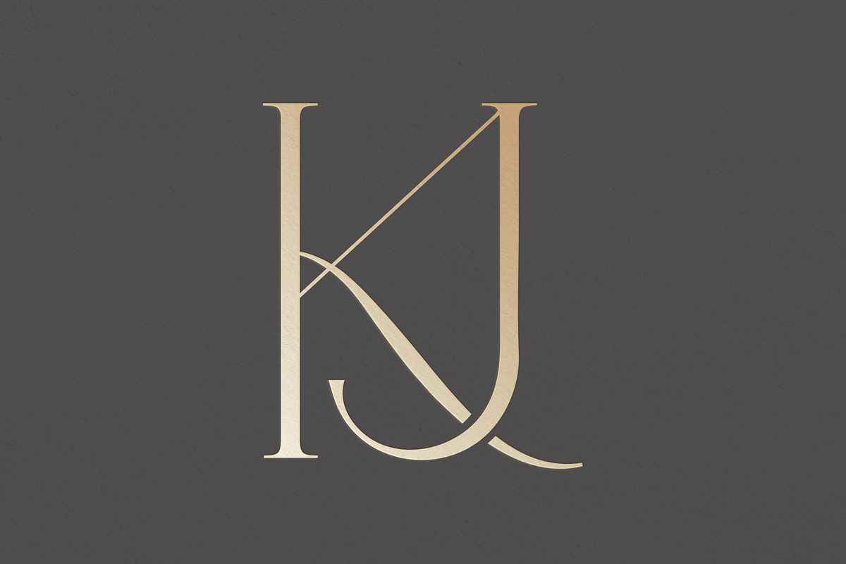 KJ monogram logo, a Branding & Logo Template by LINKED LETTERS STUDIO