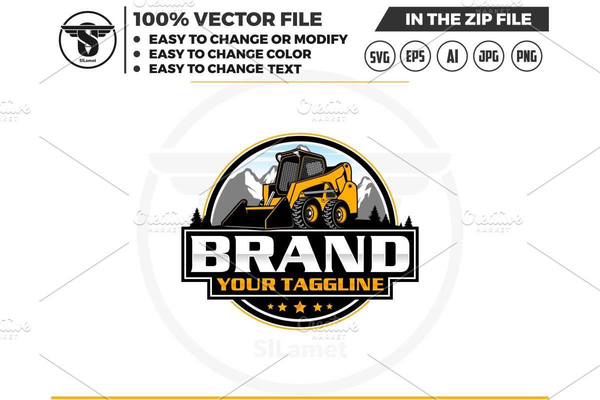 skid steer loader logo, a Branding & Logo Template by slLametDesigns