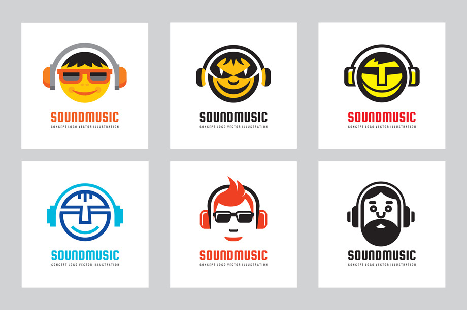 Audio Sound Music Vector Logo Set, a Branding & Logo Template by serkorkin