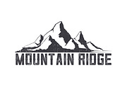 Mountains ridge-vector logo. | Texture Illustrations ~ Creative Market