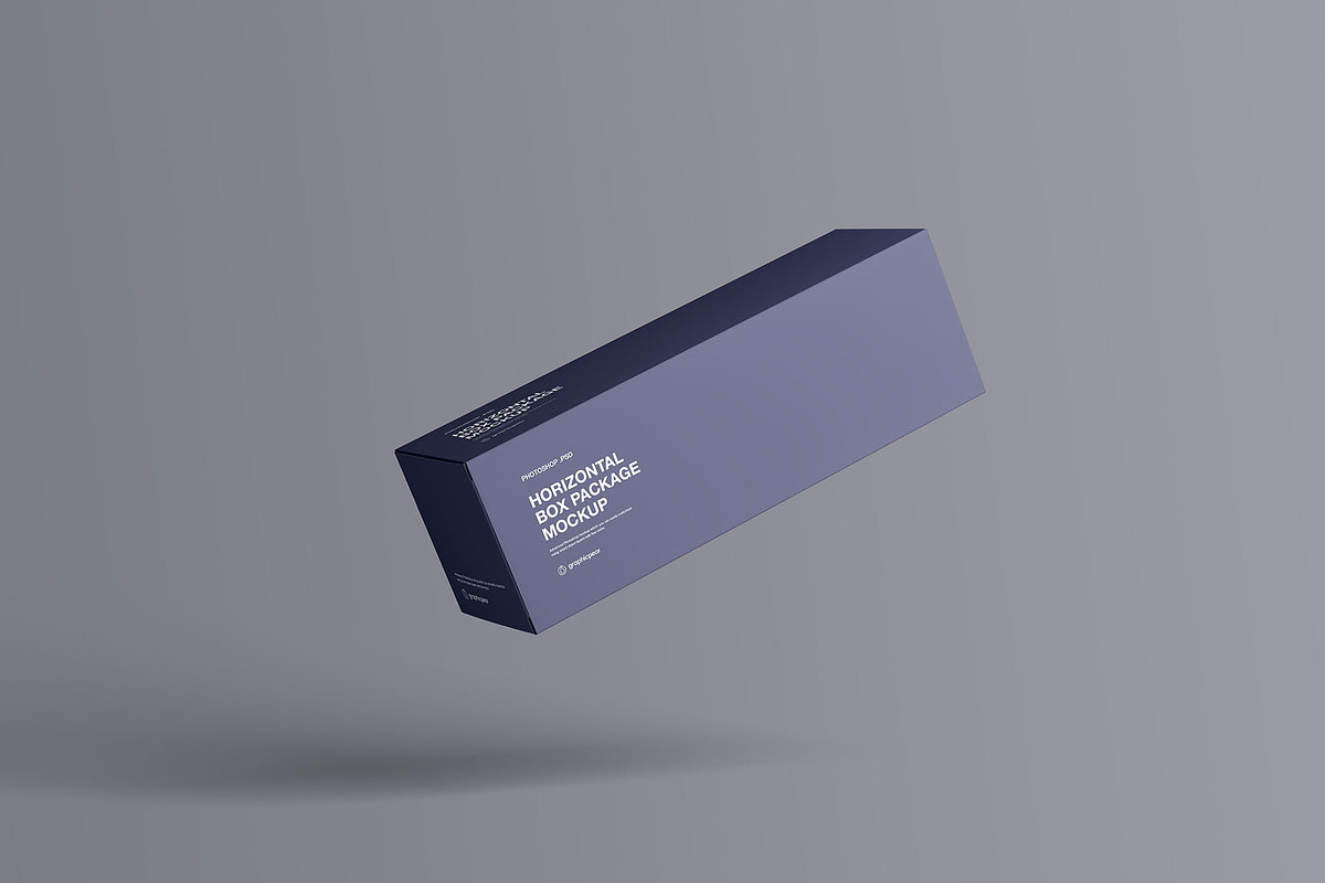Horizontal Package Box Mockup, a Packaging Mockup by Graphic Pear