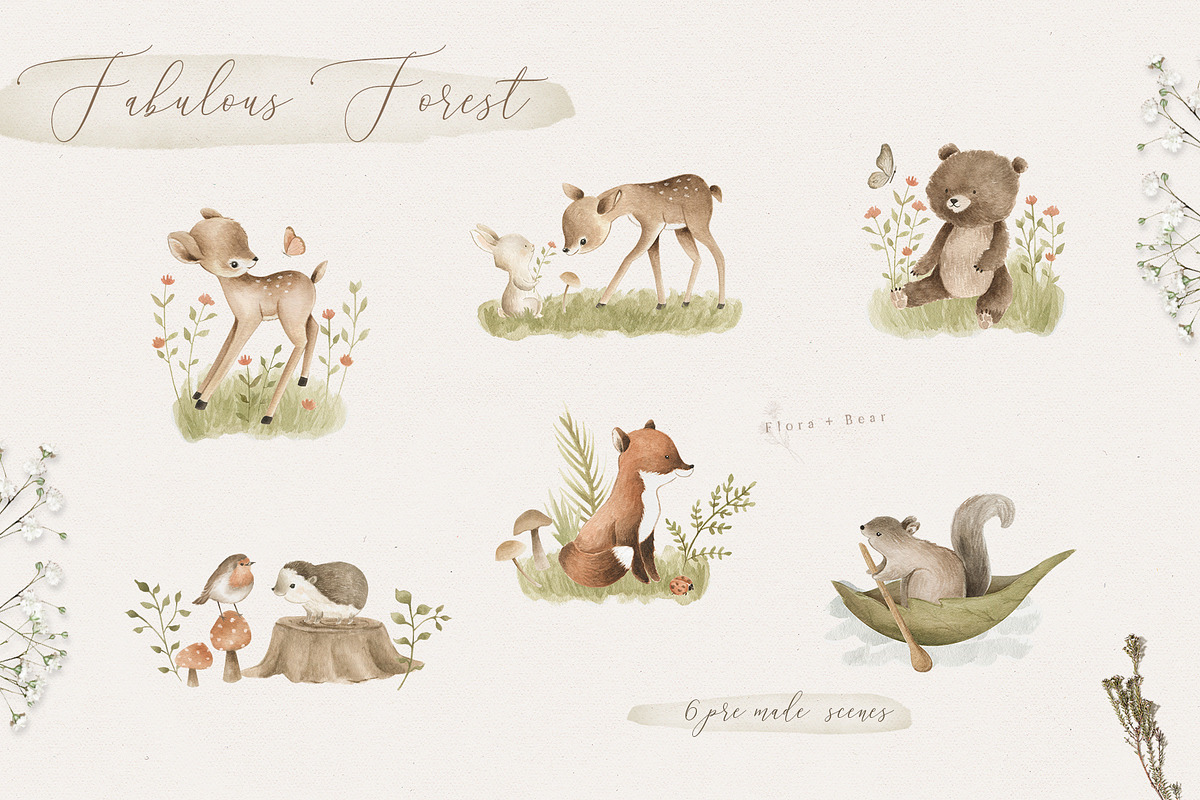 Fabulous Forest, an Animal Illustration by Flora+Bear