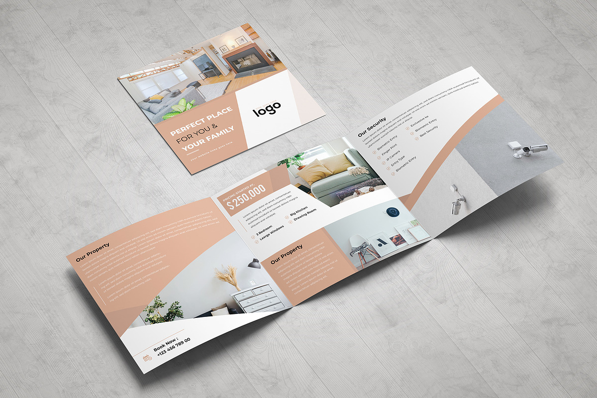 Real Estate Square Trifold Brochure, a Brochure Template by ZAAS