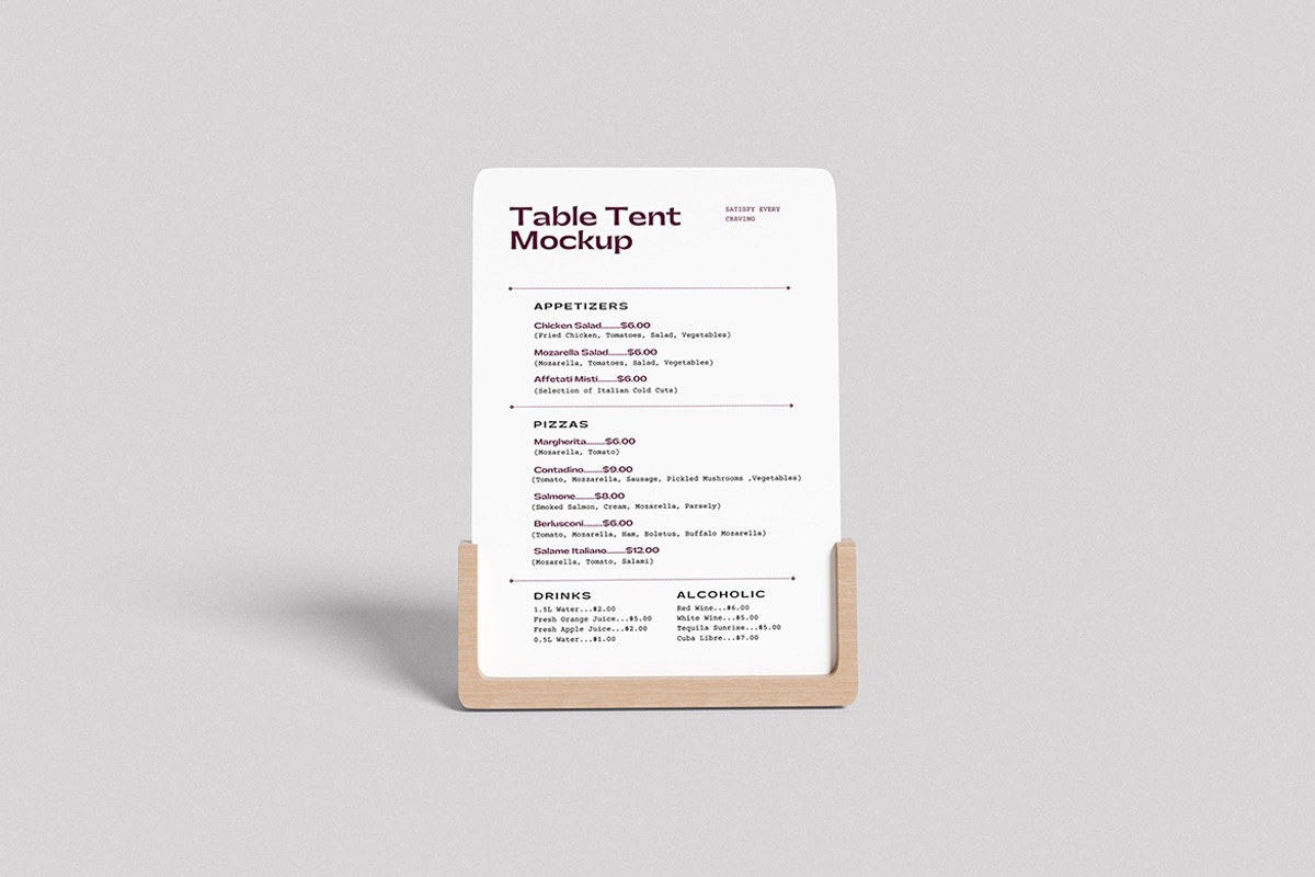 High Quality Table Tent Mockup, an Advertising Mockup by swsi-studio